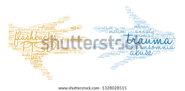 Trauma Word Cloud On White Background Stock Vector (Royalty Free ...