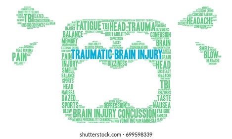 Traumatic Brain Injury Word Cloud On Stock Vector (Royalty Free ...