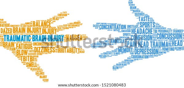 Traumatic Brain Injury Word Cloud On Stock Vector (Royalty Free ...
