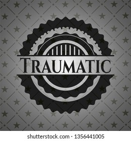 Traumatic Realistic Black Emblem Stock Vector (Royalty Free) 1356441005 ...