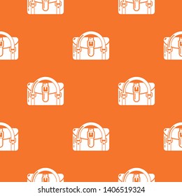 Travel Bag Destination Pattern Vector Orange Stock Vector (Royalty Free ...