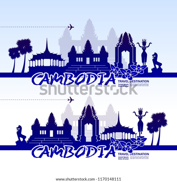 Travel Cambodia Vector Stock Vector (Royalty Free) 1170148111
