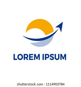 Travel Destination Vector Logo Design Template Stock Vector (Royalty ...