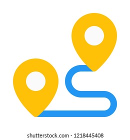 Travel Distance Navigation Stock Vector (Royalty Free) 1218445408 ...