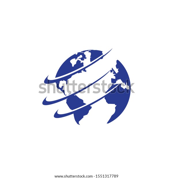 Travel Flight Logo World Globe Vector Stock Vector (Royalty Free ...