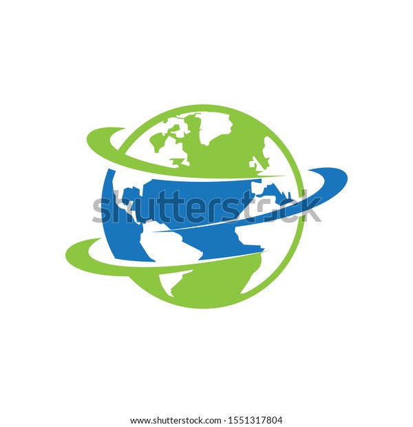Travel Flight Logo World Globe Vector Stock Vector (Royalty Free ...
