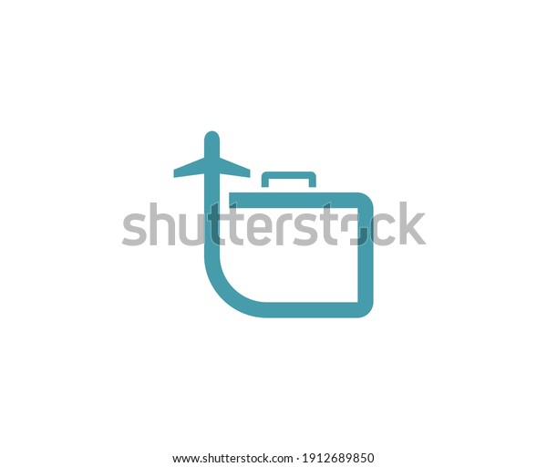 Travel Logo Plane Bag Vector Icon Stock Vector (Royalty Free ...