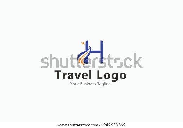 Travel Logo Template H Travel Stock Vector (Royalty Free) 1949633365 ...