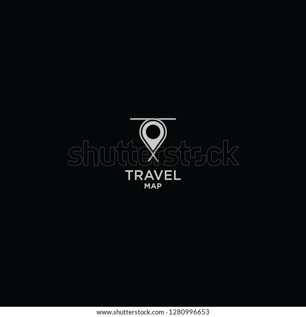 Travel Map Logo Stock Vector (Royalty Free) 1280996653 | Shutterstock