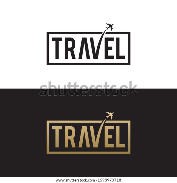 Travel Text Logo Design Vector Luxury Stock Vector (Royalty Free ...