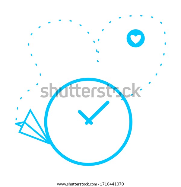 Travel Time Clock Watch Icon Concept Stock Vector (Royalty Free ...