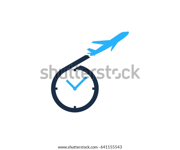 Travel Time Icon Logo Design Element Stock Vector (Royalty Free ...