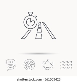 Travel Time Icon Road Timer Sign Stock Vector (Royalty Free) 361503428 ...