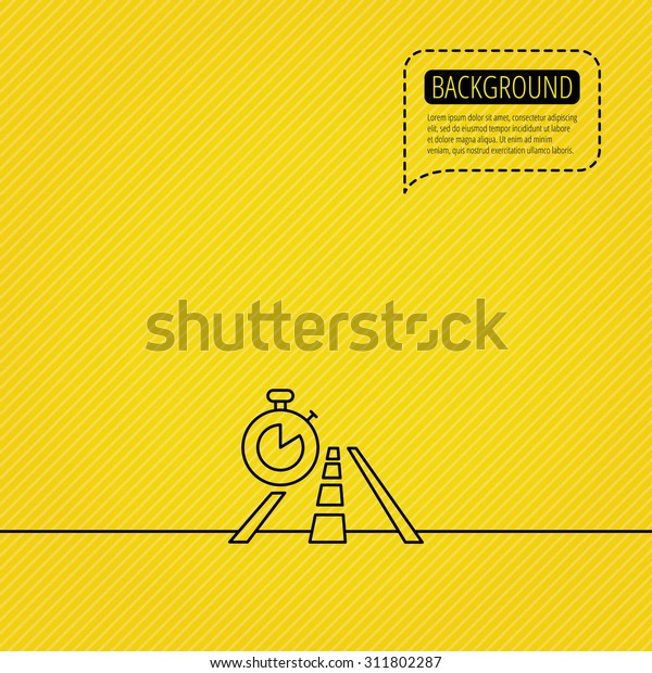 Travel Time Icon Road Timer Sign Stock Vector (Royalty Free) 311802287 ...