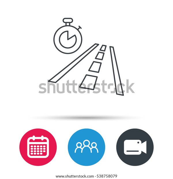 Travel Time Icon Road Timer Sign Stock Vector (Royalty Free) 538758079 ...
