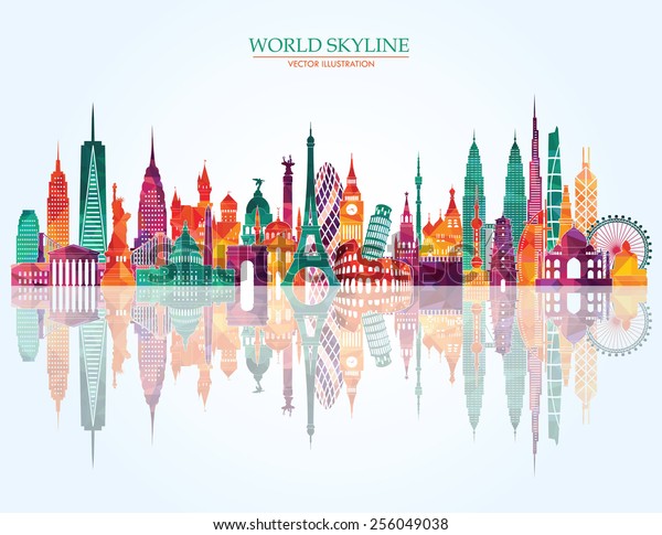 Travel Tourism Background Stock Vector (Royalty Free) 256049038