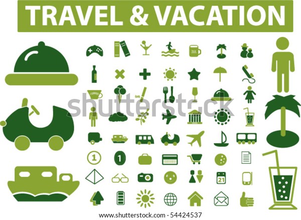 Travel Vacation Signs Vector Stock Vector (Royalty Free) 54424537 ...