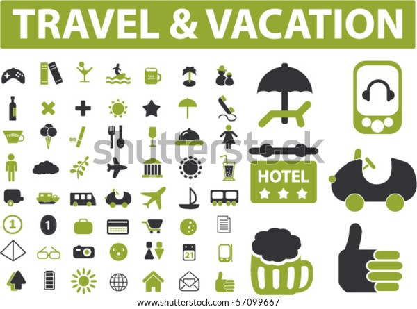 Travel Vacation Signs Vector Stock Vector (Royalty Free) 57099667 ...