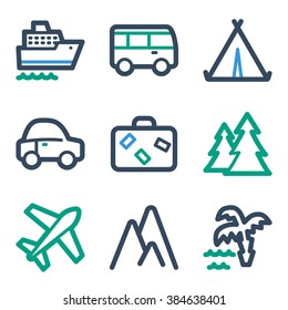 Travel Web Icons Stock Vector (Royalty Free) 384638401 | Shutterstock