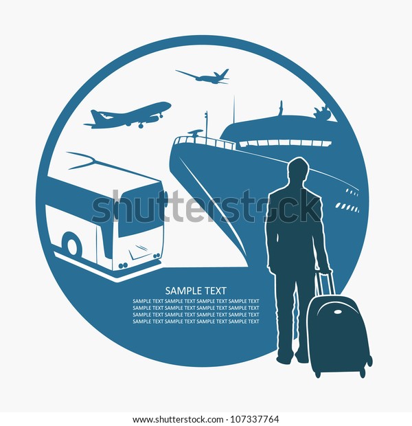 Traveler Symbol Vector Illustration Stock Vector (Royalty Free ...