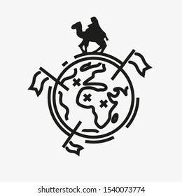 Traveler World Flag Icon Vector Stock Vector (Royalty Free) 1540073774 ...