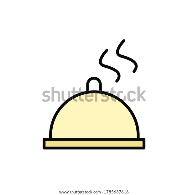 Tray Steam Icon Simple Color Outline Stock Vector (Royalty Free ...
