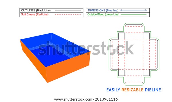 Trays Box Easily Assemble Standard Tray Stock Vector (Royalty Free ...