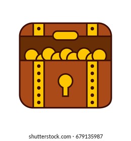 Treasure Chest Game Icon Stock Vector (Royalty Free) 679135987 ...