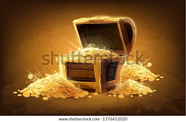 Treasure Gold Illustration Stock Vector (Royalty Free) 1376652020