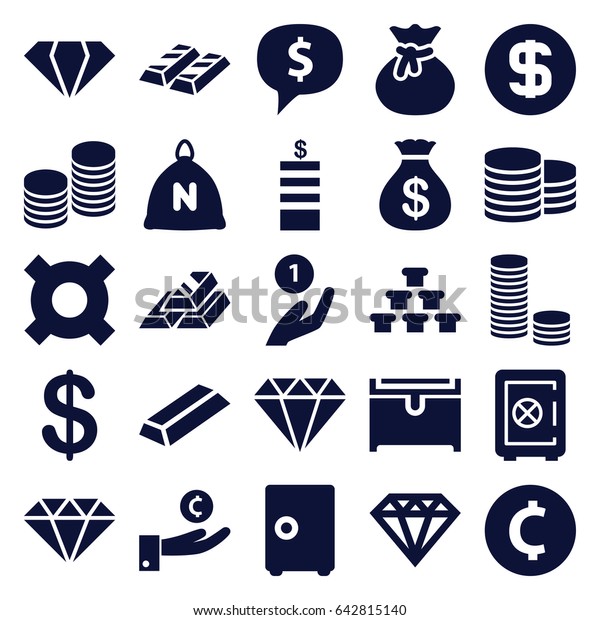Treasure Icons Set Set 25 Treasure Stock Vector (Royalty Free) 642815140