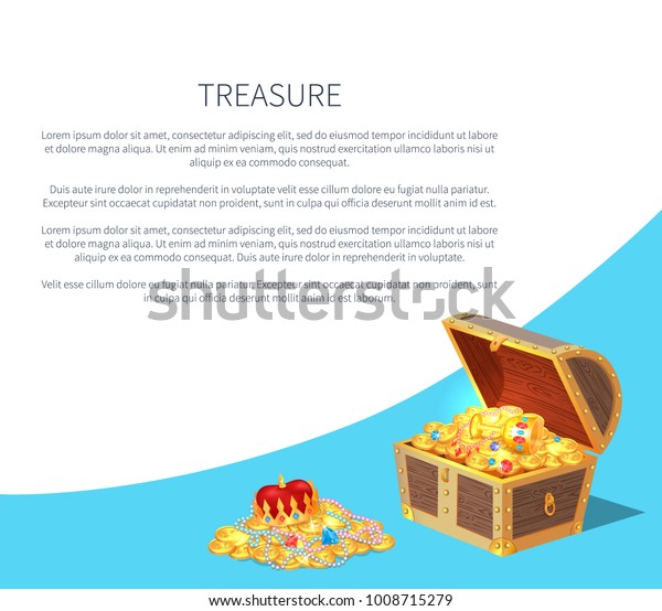 Treasure Poster Text Sample Lettering Box Stock Vector (Royalty Free ...