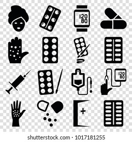 Treatment Icons Set 16 Editable Filled Stock Vector (Royalty Free ...