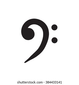 Bass Clef Outline Icon Symbol Logo Stock Vector (Royalty Free) 1621185547