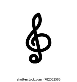 Treble Clef Music Note Stock Vector (Royalty Free) 782052586 | Shutterstock