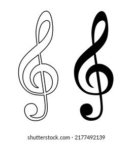 Treble Clef Music Sign Vector Illustration Stock Vector (Royalty Free ...