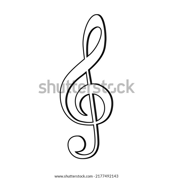 Treble Clef Music Sign Vector Illustration Stock Vector (Royalty Free ...
