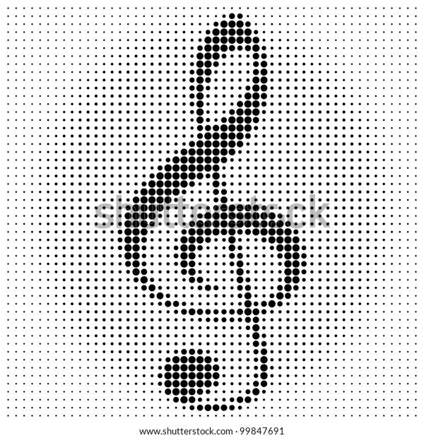 Treble Clef On White Background Stock Vector (Royalty Free) 99847691 ...
