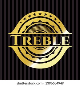 Treble Gold Badge Vector Illustration Detailed: เวกเตอร์สต็อก (ปลอดค่า ...