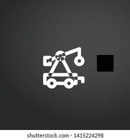 Trebuchet Vector Icon Trebuchet Concept Stroke Stock Vector (Royalty ...