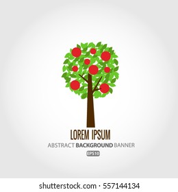 Tree Apple Vector Illustration Eps10 Stock Vector (Royalty Free ...