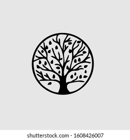 Tree Black Simple Vector Art Stock Vector (Royalty Free) 1608426007 ...