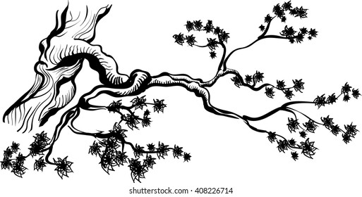 Tree Branch Black Vector Illustration Stock Vector (Royalty Free ...