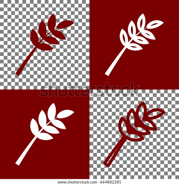 Tree Branch Sign Vector Bordo White Stock Vector (Royalty Free ...