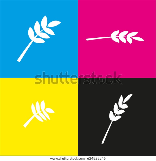 Tree Branch Sign Vector White Icon Stock Vector (Royalty Free ...