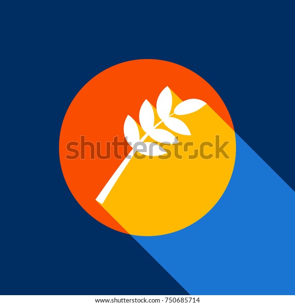 Tree Branch Sign Vector White Icon Stock Vector (Royalty Free ...