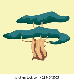 Tree Cartoon Vector Illustration Game Background Stock Vector (Royalty ...