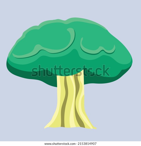 Tree Cartoon Vector Illustration Game Background Stock Vector (Royalty ...