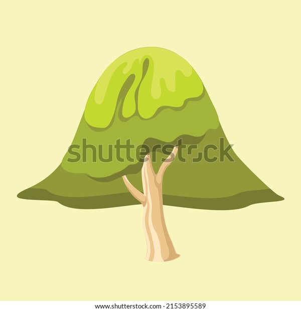Tree Cartoon Vector Illustration Game Background Stock Vector (Royalty ...