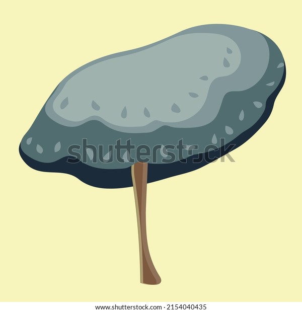 Tree Cartoon Vector Illustration Game Background Stock Vector (Royalty ...