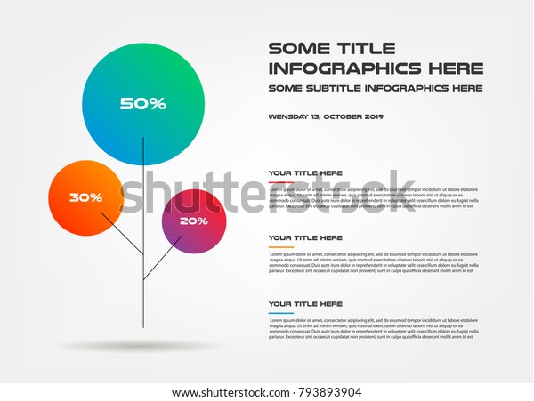 Tree Chart Percentage Infographics Element Graph Stock Vector (Royalty ...